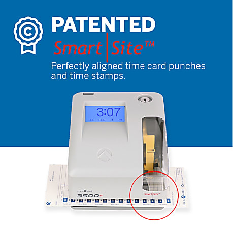Pyramid Time Systems 3500ss Employment Time Clock Document Stamp ...