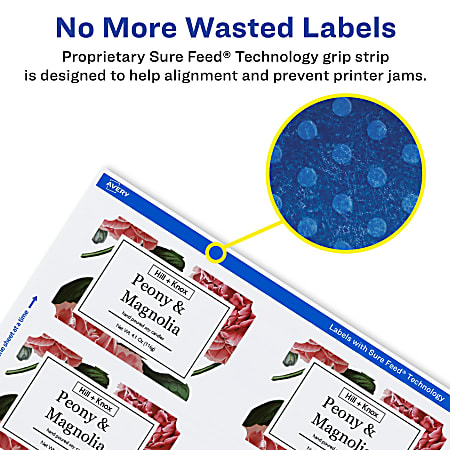 Avery Waterproof Permanent Labels With Sure Feed 94267 WMF100 Rectangle ...