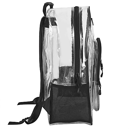 Summit Ridge Clear Backpacks Black Pack Of 24 Backpacks - Office Depot