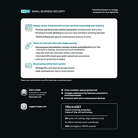 ESET Small Business Security For 5 Devices PCMac Product KeyDownload ...