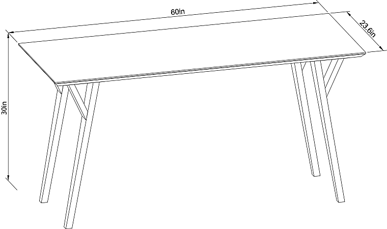 Realspace Trezza 60 W Writing Desk Warm Walnut - Office Depot