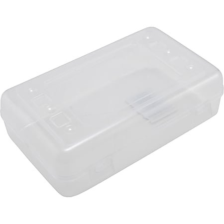 Advantus Gem Pencil Storage Box 2 12 x 8 12 x 5 12 Clear - Office Depot