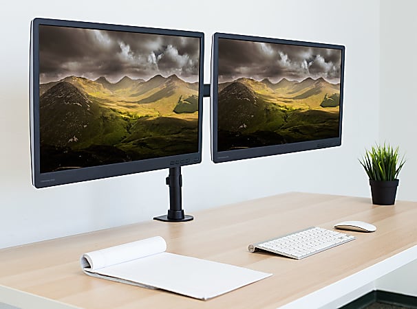 Mount It Dual Monitor Desk Mount Black MI 2772 - Office Depot