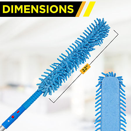 Gritt Commercial Flexible Wand Duster With Microfiber And Chenille ...