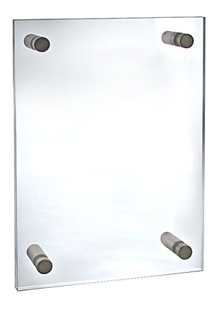 Azar Displays Standoff Acrylic Sign Holder 14 H x 8 12 W x 14 D Clear ...