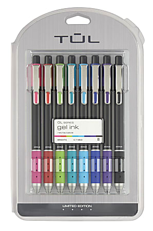 TUL Limited Edition Brights Retractable Gel Pens Medium Point 0.7 mm ...