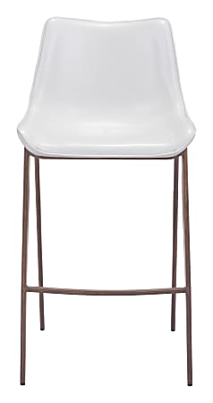Zuo Modern Magnus Bar Stool Set WhiteWalnut Set Of 2 Stools - Office Depot