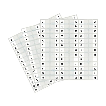 Redi Tag Permanent Index Tabs Alphabetical A Z Side White 4 Sets Pack ...