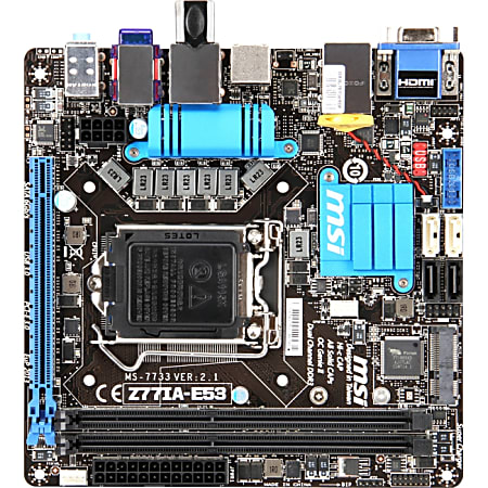 MSI Z77IA E53 Desktop Motherboard Intel Z77 Express Chipset Socket H2 ...