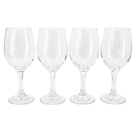 Gibson Home Belinni Classic Wine Glass Set 14.2 Oz Clear Set Of 4 ...