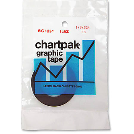Chartpak Graphic Art Tape 18 x 9 Yd. Glossy Black - Office Depot