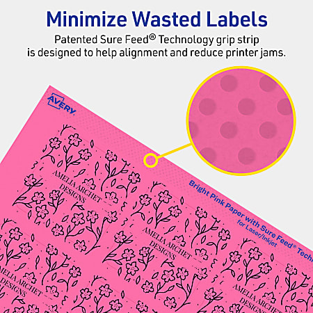Avery Print To The Edge Labels With Sure Feed Technology And Easy Peel ...