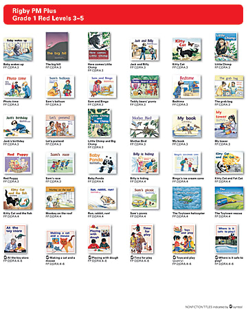 Rigby PM Plus Add To Pack Red Levels 3 5 Grade 1 1 Set Of 36 Titles ...
