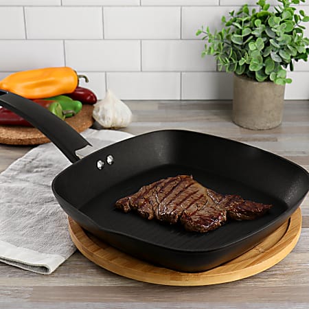 Oster Connelly Aluminum Nonstick Grill Pan 10 Black - Office Depot