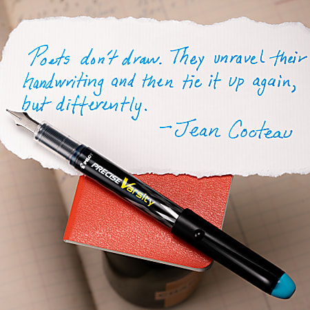 Pilot Precise Varsity Fountain Pen Medium Point Black Barrel Turquoise ...