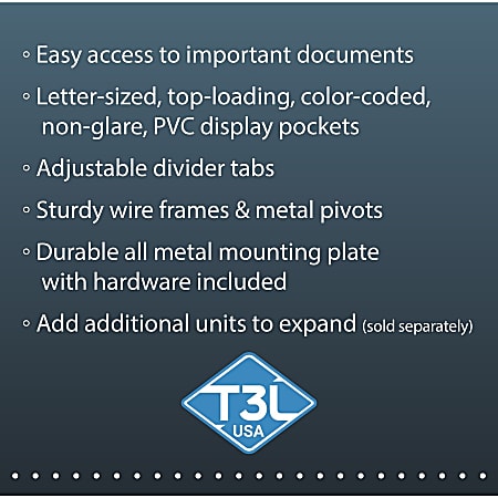 Tarifold Desktop Catalog Rack Starter Set, 20-Pocket, Color-Coded, 11"H ...
