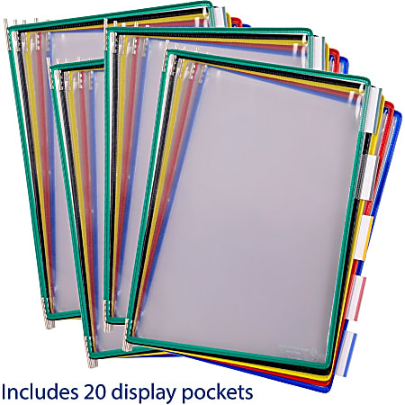 Tarifold Desktop Catalog Rack Starter Set 20 Pocket Color Coded 11 H x ...