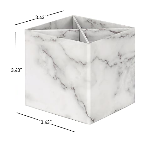 Realspace 4 Piece Desk Accessory Set Gray Marble - Office Depot