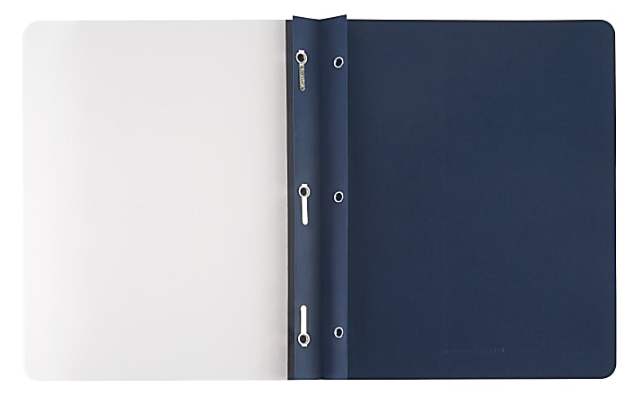Office Depot Brand Clear Front Report Covers With Linen Texture Navy ...