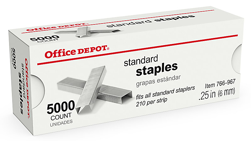 Office Depot Brand Staples 14 Standard Full Strip Box Of 5000 - Office ...