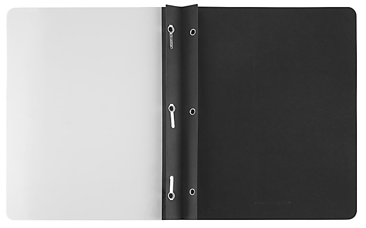 Office Depot Brand Clear Front Report Covers With Linen Texture Black ...