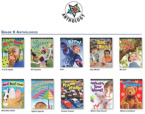 Steck Vaughn BOLDPRINT Kids Anthologies Add To Pack Kindergarten 1 Set ...