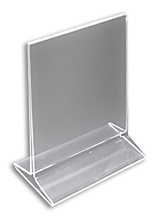 Azar Displays Acrylic Vertical Top Load Sign Holders 7 H x 5 12 W x 3 D ...