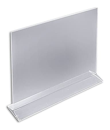 Azar Displays Acrylic Vertical 2 Sided Sign Holders 11 H x 14 W x 3 D ...