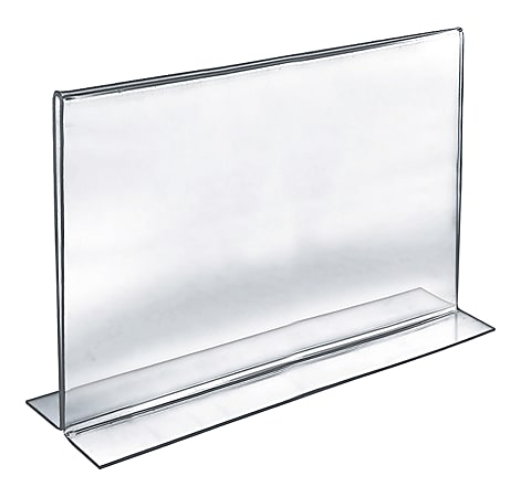 Azar Displays Acrylic Horizontal Sign Holders 11 H x 14 W x 3 D Clear ...