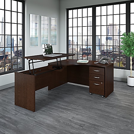 Bush Business Furniture Series C Components 60 W Sit To Stand L Shaped ...