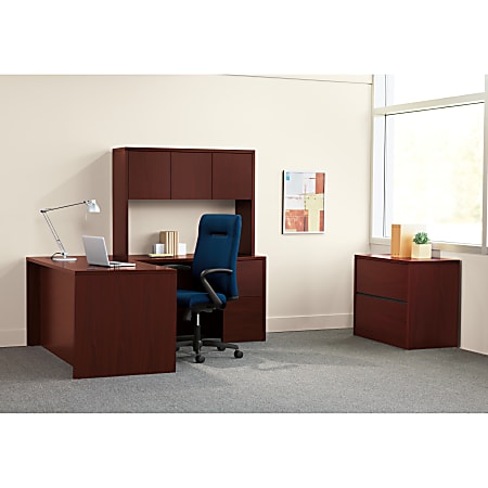 HON 10500 66 W Workstation Computer Desk With Left Return Mahogany ...