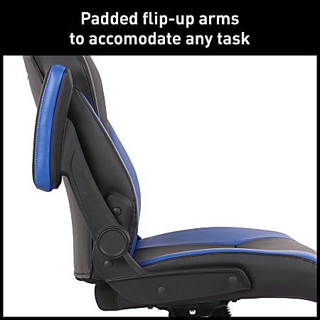 RS Gaming RGX Faux Leather High Back Gaming Office Chair BlackBlue ...