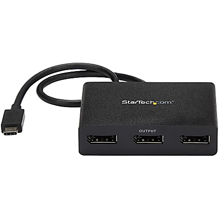 StarTech.com 3 Port USB C to DisplayPort MST Hub 4K 30Hz DisplayPort MST Hub for USB C Windows ...