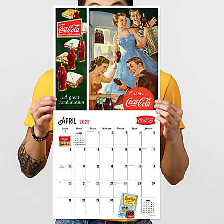 2025 TF Publishing Monthly Wall Calendar 12 x 12 Coca Cola Vintage ...