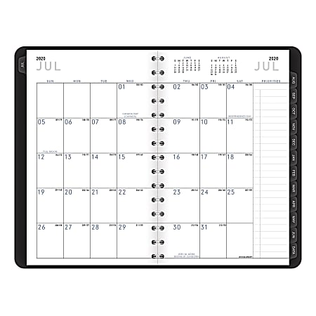 AT A GLANCE Contempo Academic WeeklyMonthly Planner 5 x 8 Black July ...