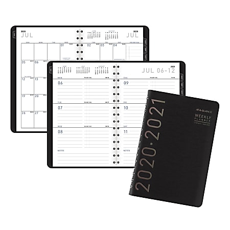 AT A GLANCE Contempo Academic WeeklyMonthly Planner 5 x 8 Black July ...