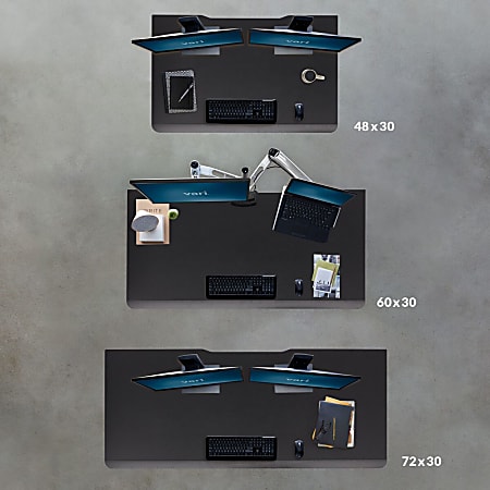 VARI Electric Standing Desk With ComfortEdge 48 W Black - Office Depot