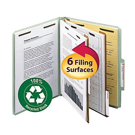 Smead Pressboard Classification Folders 2 Dividers Letter Size ...