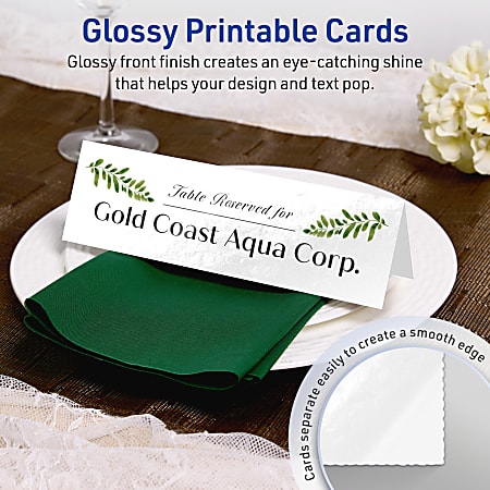 Avery Printable Tent Cards With Sure Feed Technology 2 12 x 8 12 ...
