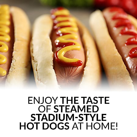 Nostalgia Hot Dog Steamer 9 14 x 11 14 Aqua - Office Depot