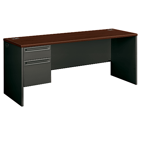 HON 38000 72 W Left Pedestal Computer Desk Credenza With Lock ...