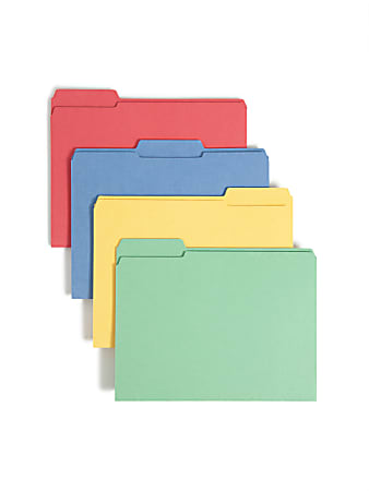 Smead Color File Folders Letter Size 100 Recycled Assorted Colors Box ...