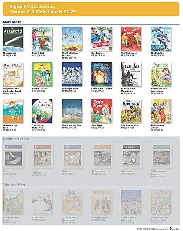 Rigby PM Collection Complete Story Book Package Gold Levels 21 22 ...