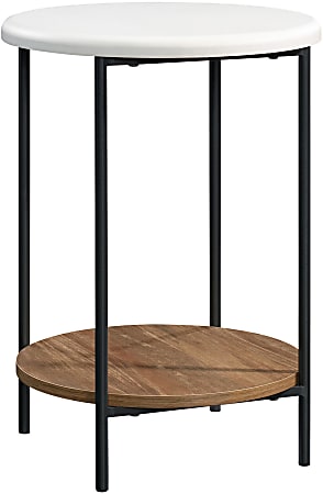 Sauder Tremont Row Round Side Table With Shelf 22 H x 16 12 W x 16 12 D ...