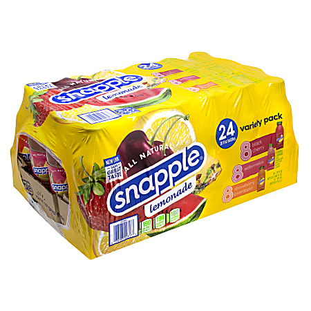 Snapple All Natural Variety Lemonade 20 Oz Bottle Pack Of 24 Bottles ...