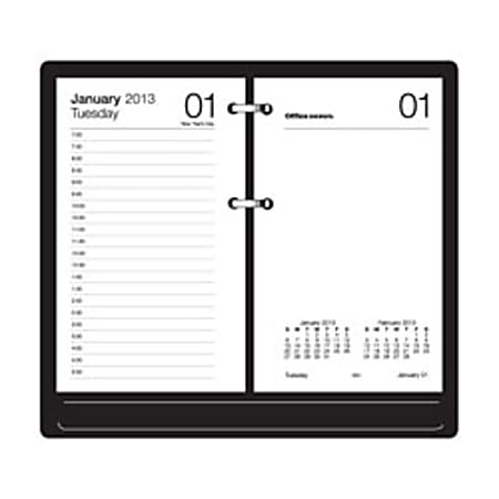 Office Depot Brand Desk Calendar Refill 3 12 x 6 January December 2013 ...