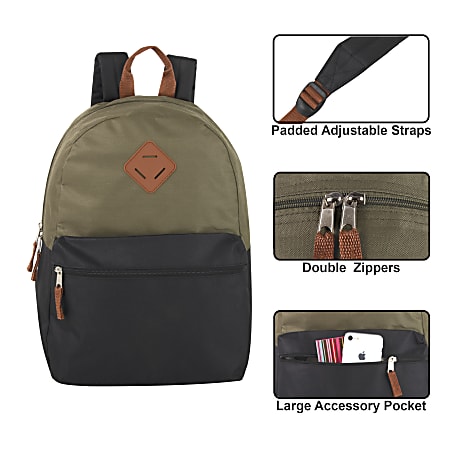 Trailmaker Colorblock Backpacks, Assorted Colors (Gray/Blue, Green ...