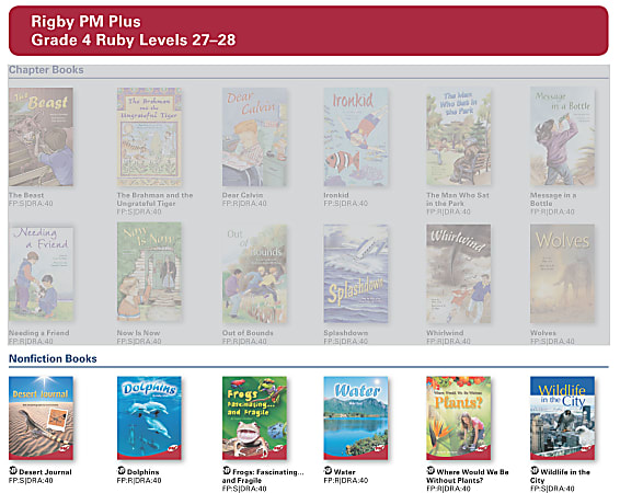 Rigby PM Plus Nonfiction Package Ruby Levels 27 28 Grade 4 6 Sets Of 6 ...
