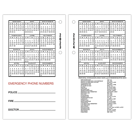 AT A GLANCE 2023 RY Daily Loose Leaf Desk Calendar Refill Standard 3 12 ...