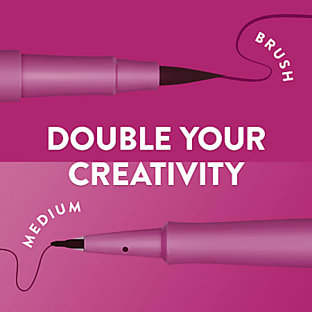 Paper Mate Flair Dual Felt Tip Pens Pack Of 16 Pens Brush And Medium ...